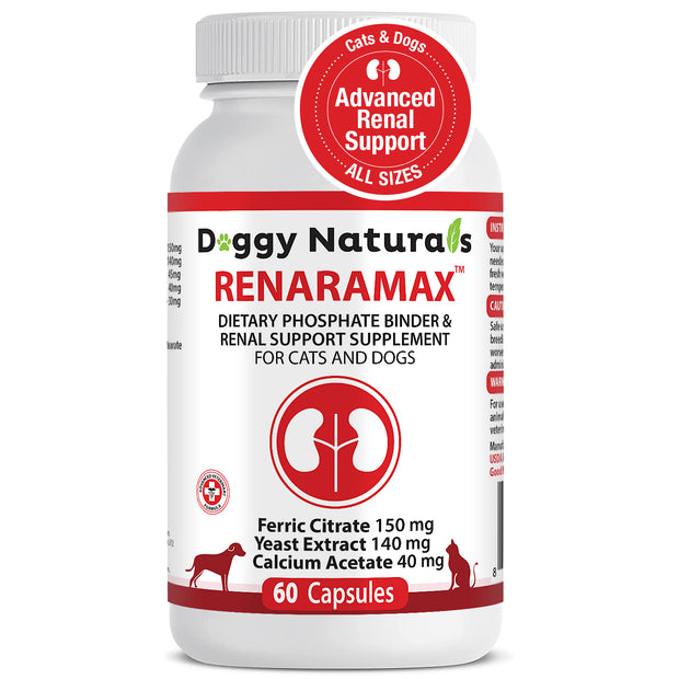 RENARAMAX Dietary Phosphate Binder and Renal Support Supplement for Ca ...